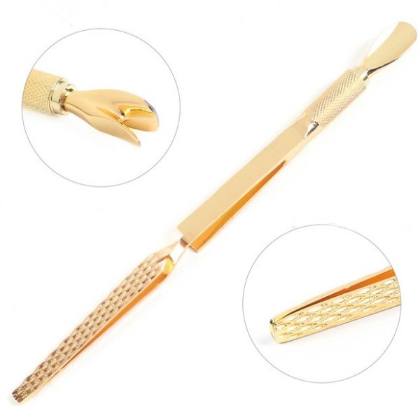 Pinza Uñas – Curva C – C/Repujador – Gold – Bellpro